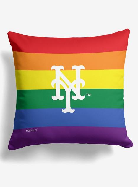 MLB New York Mets Pride Series Throw Pillow | BoxLunch