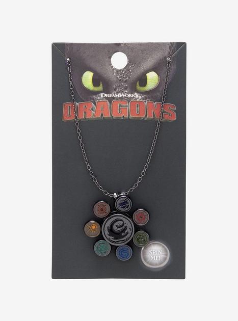 How To Train Your Dragon Dragon Classes Spinning Necklace | Hot Topic