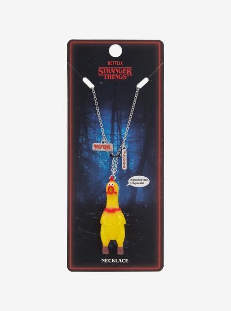 Stranger Things The Squawk Rubber Chicken Necklace | Hot Topic