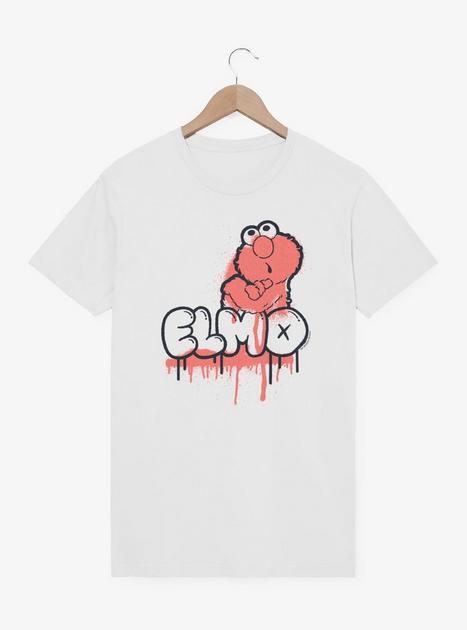Sesame Street Elmo Graffiti T-Shirt - WHITE | BoxLunch