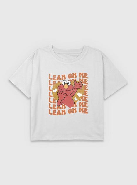 Sesame Street Lean On Me Elmo Youth Girls Boxy T-Shirt - WHITE | BoxLunch