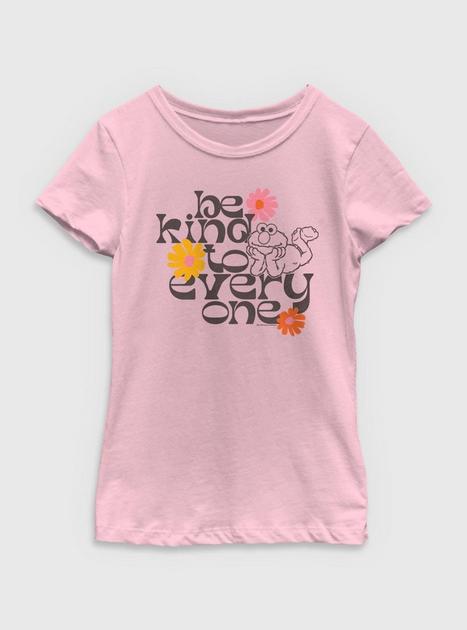 Sesame Street Elmo Be Kind To Everyone Youth Girls T-Shirt - PINK ...