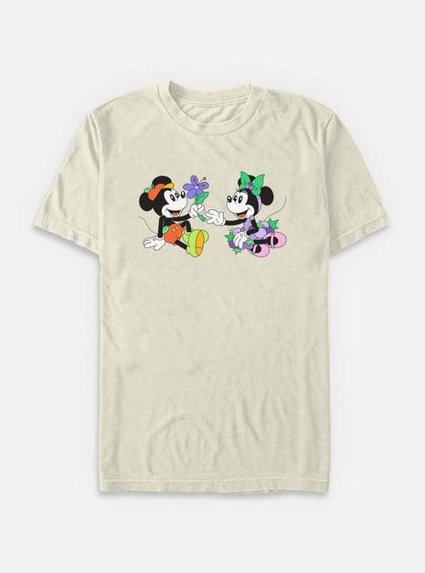 Disney Mickey Mouse & Minnie Mouse Orange And Grape Garment Dye T-Shirt ...