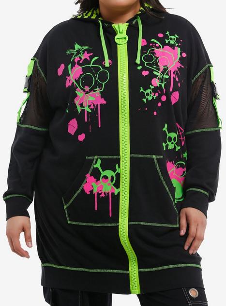 Invader Zim GIR Splatter Girls Hoodie Dress Plus Size | Hot Topic