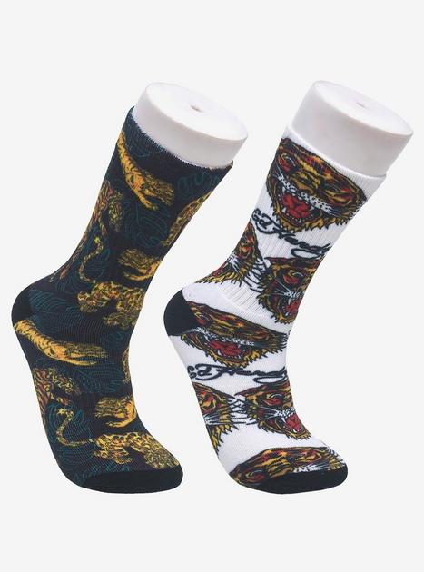 Ed Hardy Digital Print Multi Crew 2-Pack Men's Socks | Hot Topic