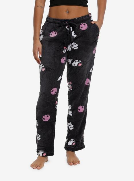 Kuromi Skulls Fuzzy Pajama Pants | Hot Topic