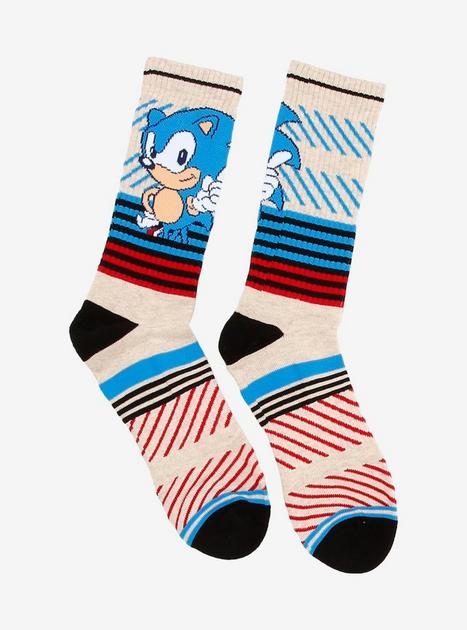 Sonic The Hedgehog Stripe Crew Socks | Hot Topic