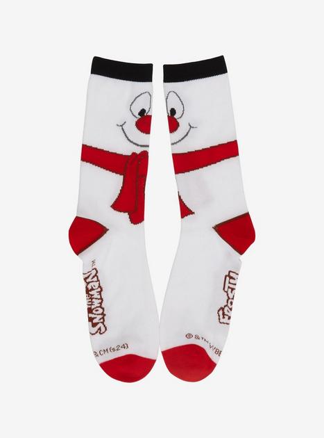 Frosty The Snowman Face Crew Socks | Hot Topic