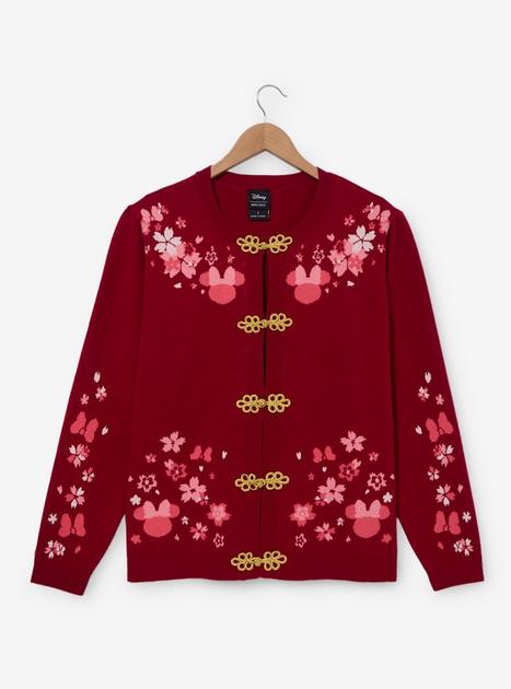 Disney Minnie Mouse Chinese New Year Floral Women's Plus Size Cardigan ...