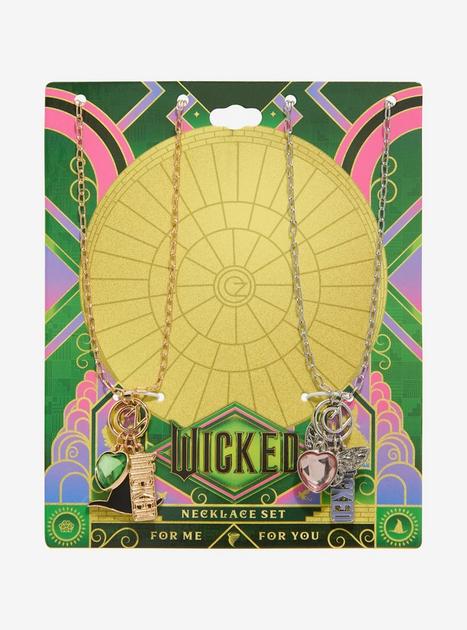 Wicked Glinda & Elphaba Charm Bestie Necklace Set - BoxLunch Exclusive ...