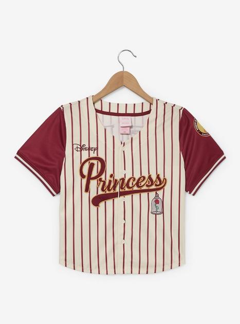 Disney Princess Belle Women's Cropped Baseball Jersey — BoxLunch ...