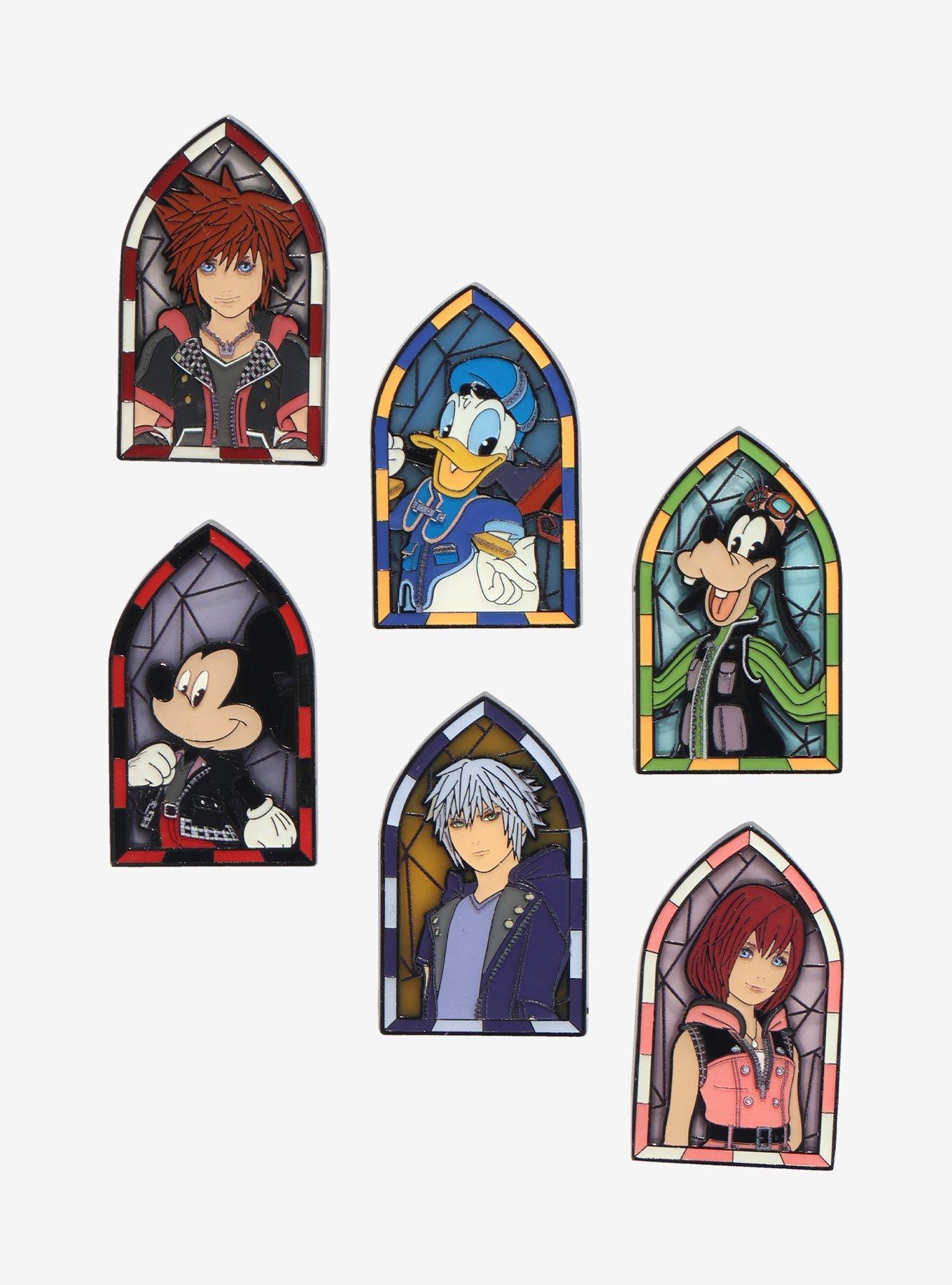Loungefly Disney Kingdom Hearts Stained Glass Blind Box Enamel Pin Hot ...