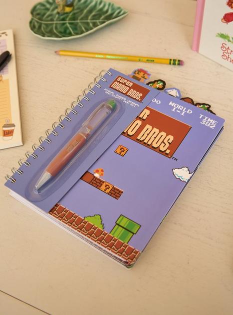Nintendo Super Mario Bros. Figural Tab Journal and Pen Set - BoxLunch ...