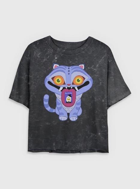 KPop Demon Hunters Chibi Derpy Save The Date Girls Mineral Wash Crop T ...