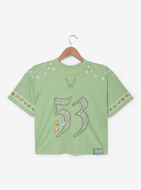 Disney Peter Pan Tinker Bell Women's Cropped Football Jersey — BoxLunch ...