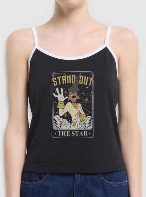 Disney Goofy Powerline Star Tarot Womens Cami - BLACK | BoxLunch