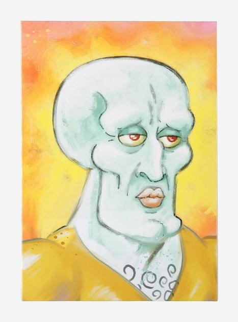 SpongeBob SquarePants Handsome Squidward Canvas Wall Art Hot Topic ...