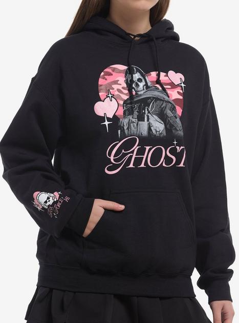 Call Of Duty Ghost Glitter Hearts Hoodie | Hot Topic