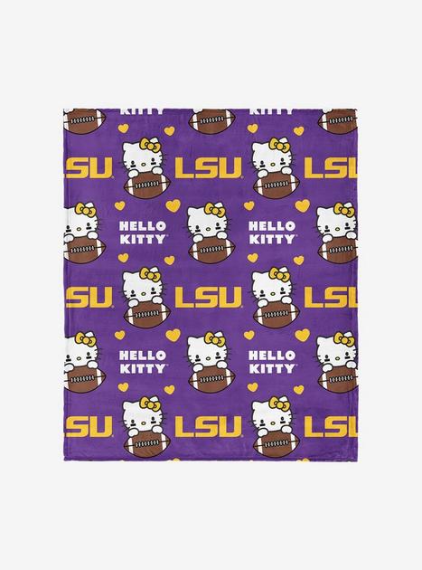 LSU Tigers Football Ready Hello Kitty Cloud Throw Blanket | Hot Topic