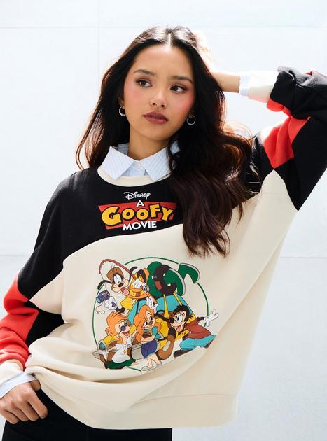 Disney A Goofy Movie Characters Color Block Crewneck - BoxLunch ...