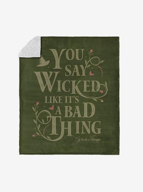 Wicked Say Wicked Silk Touch Sherpa Throw Blanket | BoxLunch
