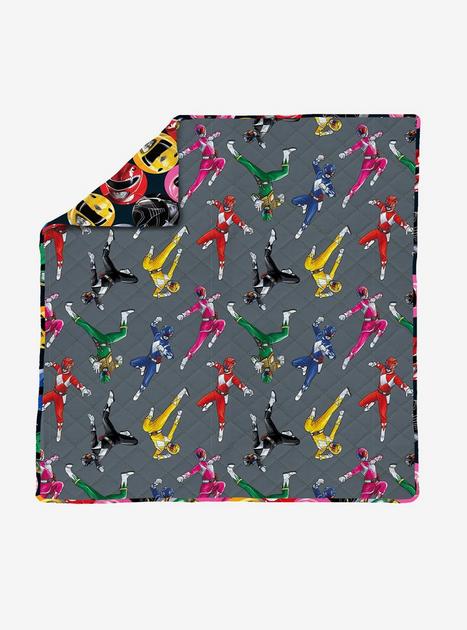 Mighty Morphin Power Rangers Go Full/Queen Quilted Blanket | Hot Topic