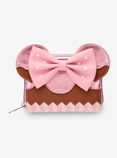 Loungefly Disney Minnie Mouse Strawberry Chocolate Cupcake Mini Zipper ...