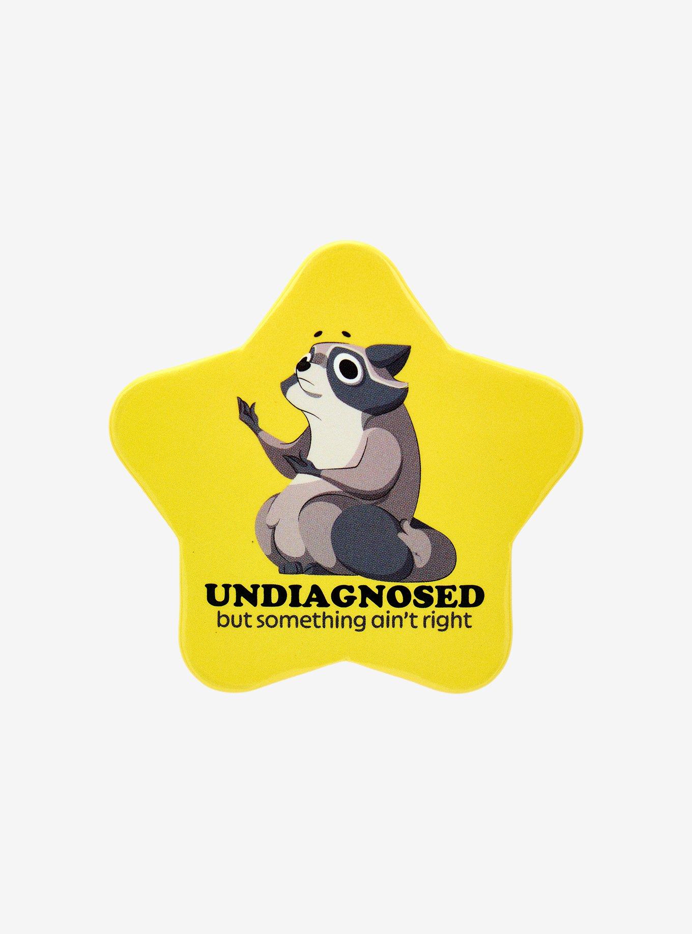 Raccoon Undiagnosed Star Button Pin | BoxLunch