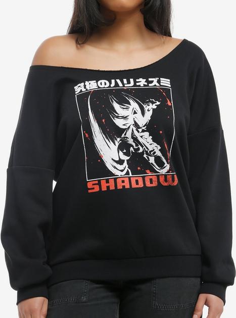 Sonic The Hedgehog Shadow Girls Off-Shoulder Sweatshirt | Hot Topic