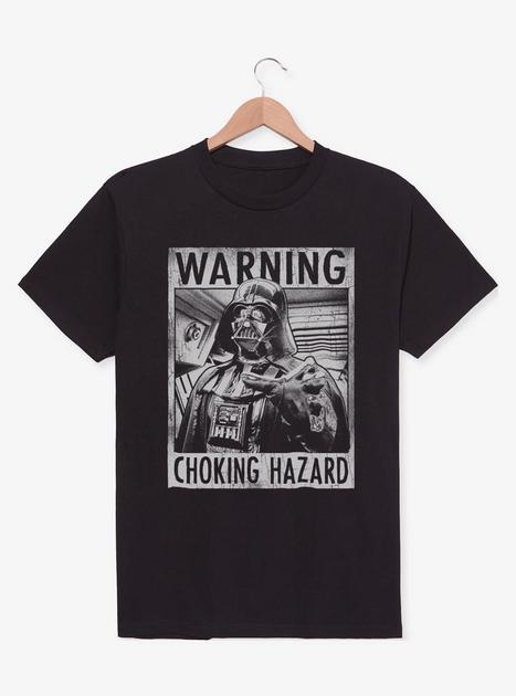 Star Wars Warning Choking Hazard Darth Vader T-Shirt - BLACK | BoxLunch