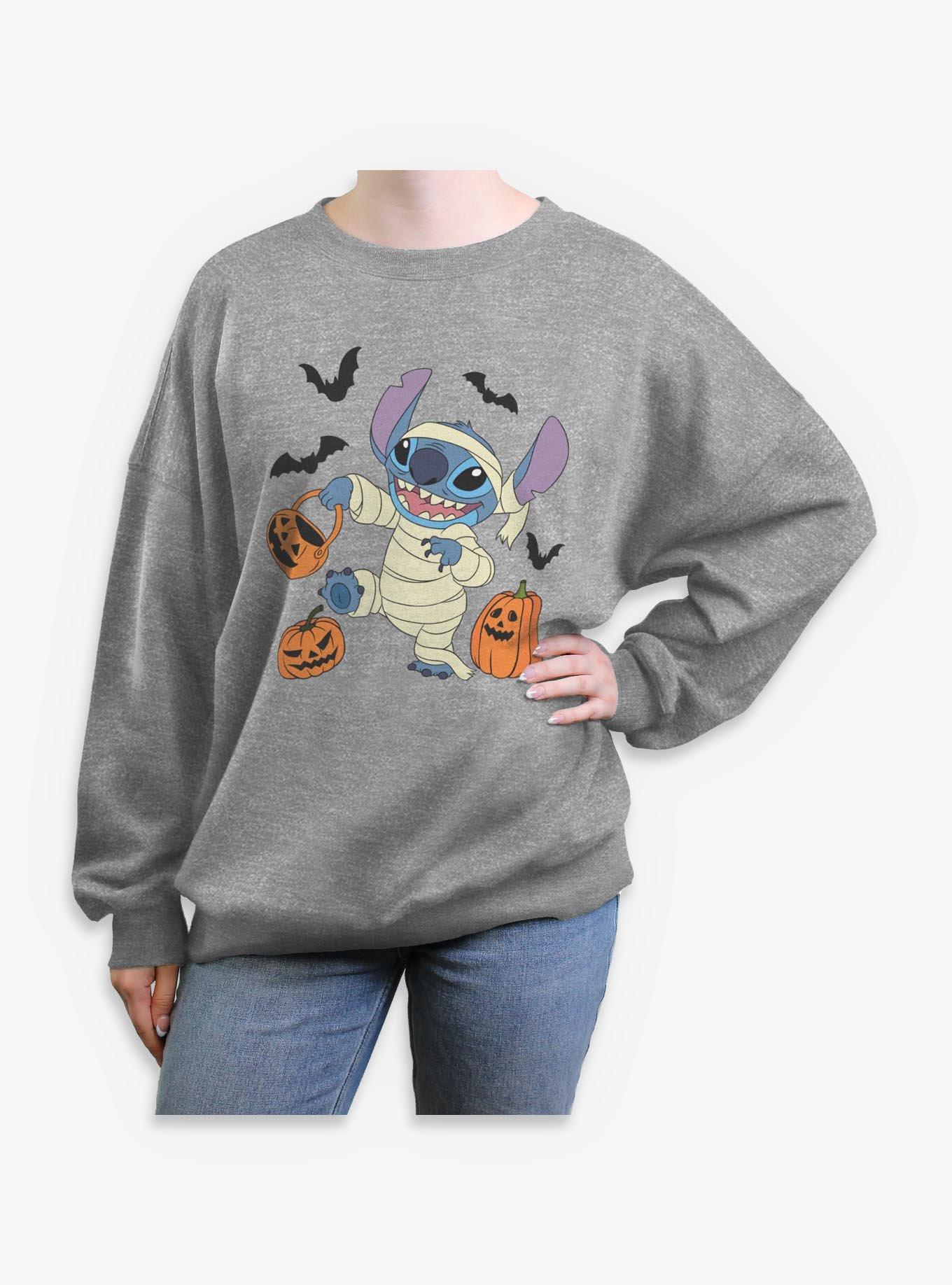 Disney Lilo & Stitch Spooky Mummy Stitch Womens Oversized Sweatshirt ...