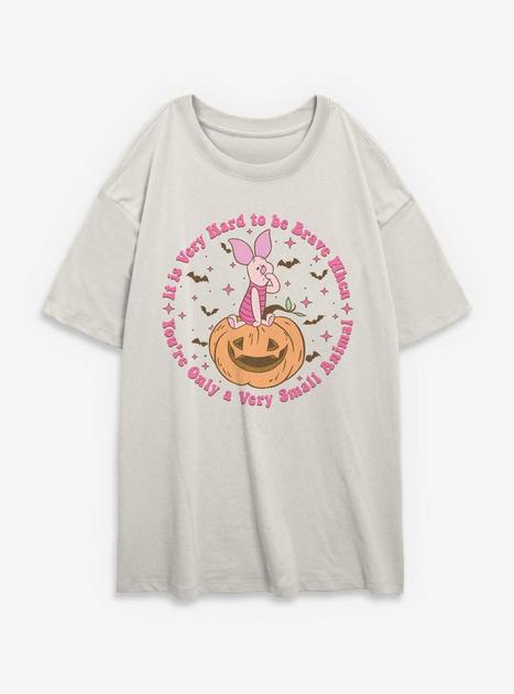 Disney Winnie The Pooh Piglet Very Hard To Be Brave Spooky Womens ...