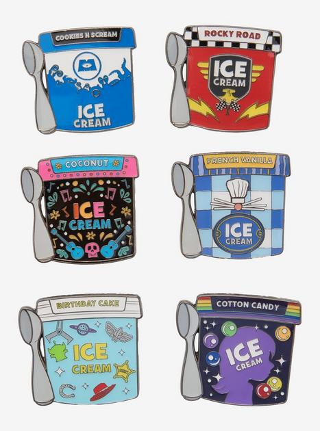 Loungefly Disney Pixar Ice Cream Blind Box Enamel Pin Hot Topic ...