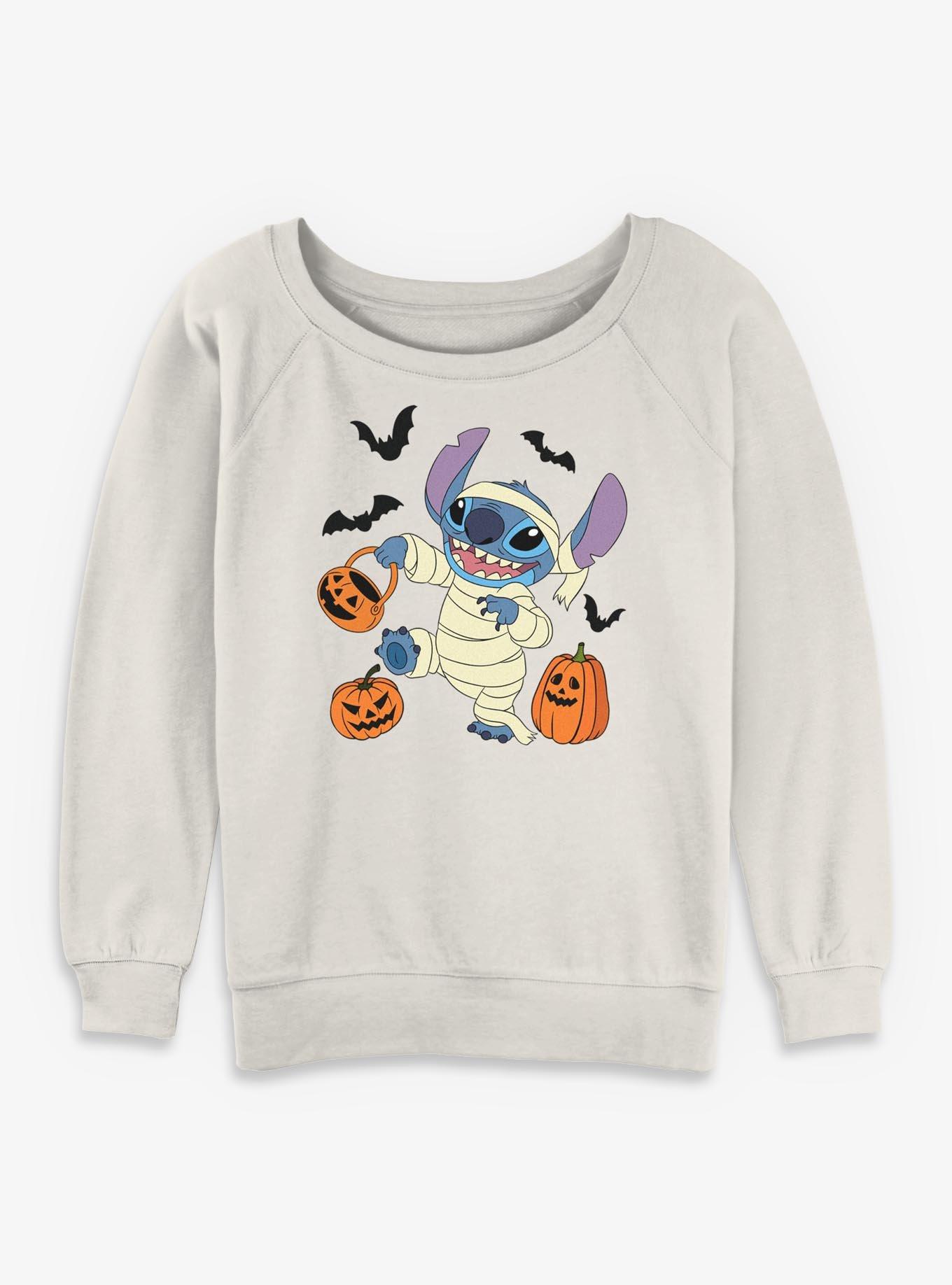 Disney Lilo & Stitch Spooky Mummy Stitch Womens Slouchy Sweatshirt ...
