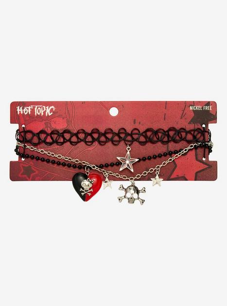 Skull & Crossbones Star Necklace Set | Hot Topic