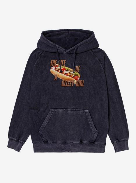 The Life Of A Glizzy Girl Mineral Wash Hoodie | Hot Topic