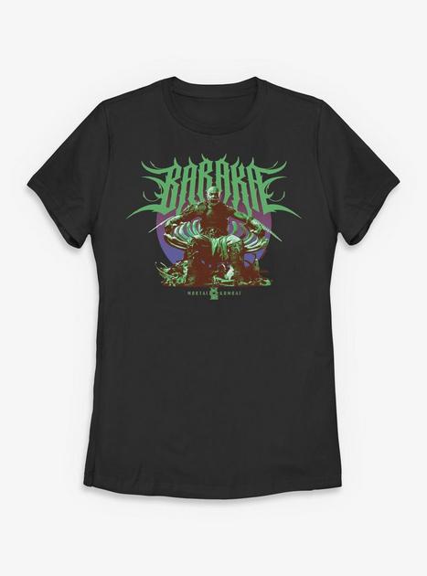 Mortal Kombat Baraka Green Womens T-Shirt - BLACK | BoxLunch