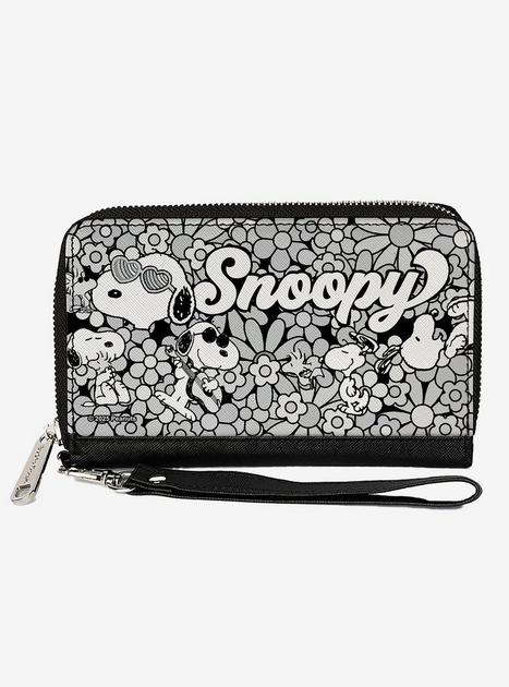 Peanuts Snoopy Poses and Daisy Flowers Zip Around Wallet | BoxLunch