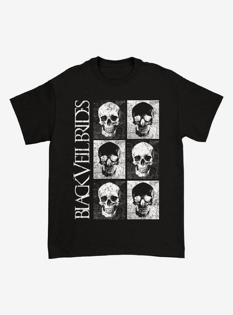 Black Veil Brides Skull Grid T-Shirt | Hot Topic