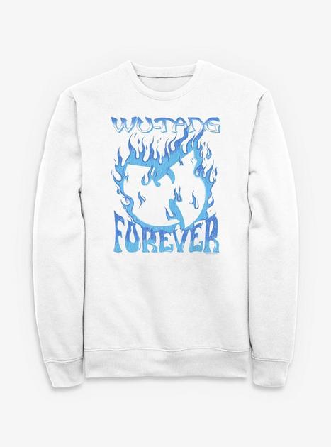 Wu-Tang Forever Blue Fire Sweatshirt - WHITE | BoxLunch