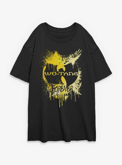 Wu-Tang Forever Splatter Womens Oversized T-Shirt - BLACK | BoxLunch