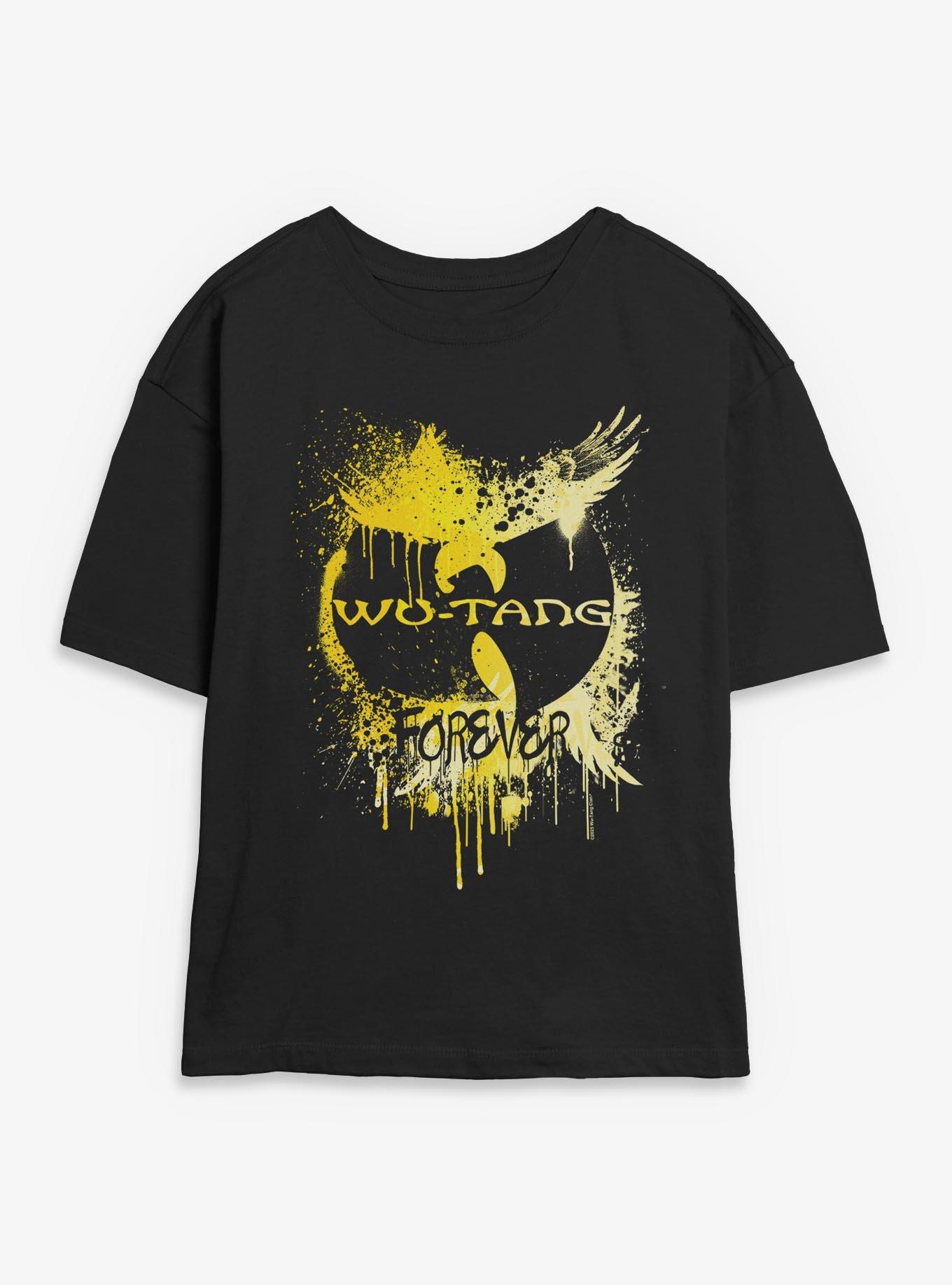 Wu-Tang Forever Splatter Womens Skimmer T-Shirt - BLACK | BoxLunch