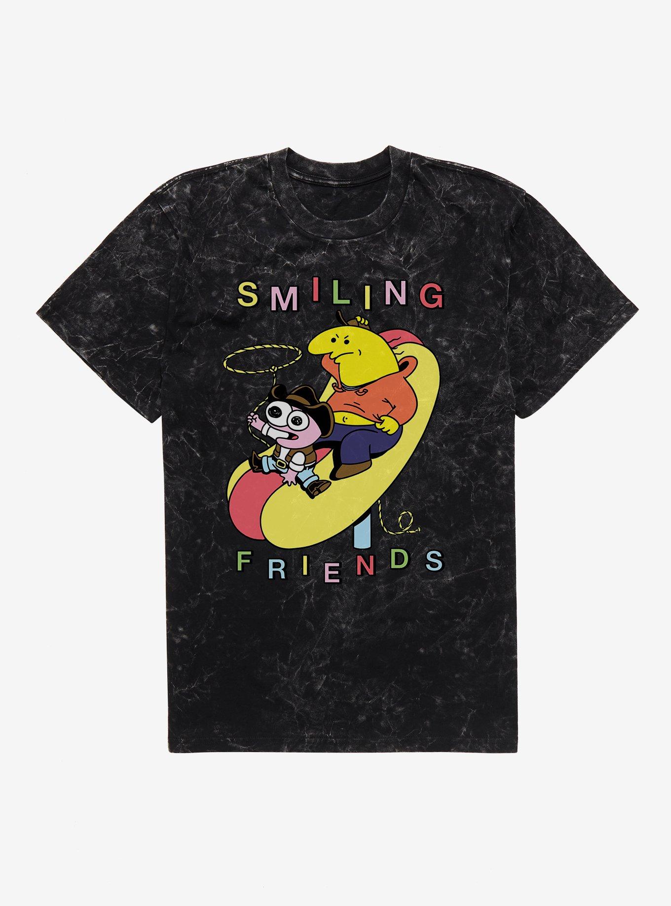 Smiling Friends Rodeo Hot Dog Mineral Wash T-Shirt - BLACK | BoxLunch