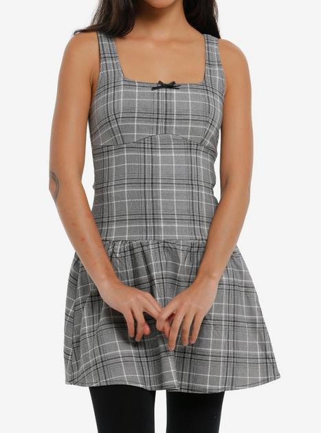 Black & White Plaid Tank Dress | Hot Topic