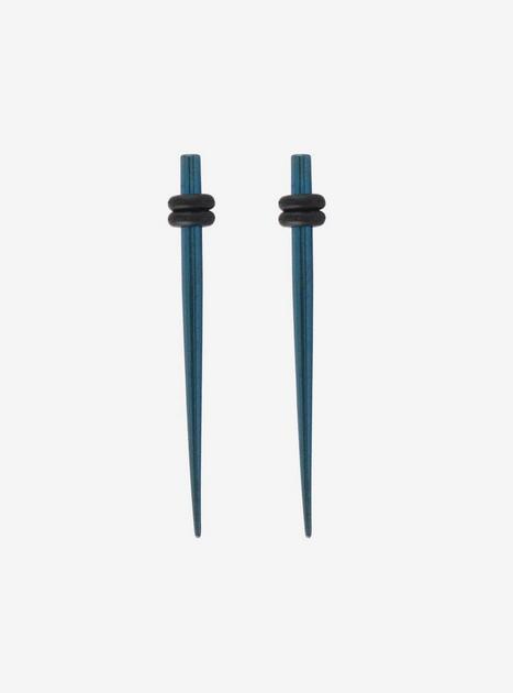 Steel Dark Blue Taper Plug 2 Pack | Hot Topic