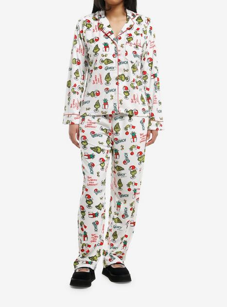 Dr. Seuss How The Grinch Stole Christmas! White Pajama Set | Hot Topic