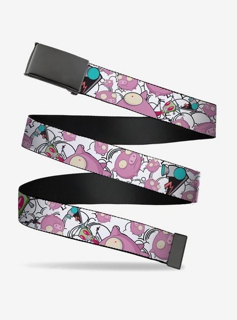 Invader Zim Gir and Piggy Doddles Adjustable Clamp Buckle Belt | Hot Topic