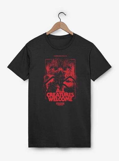Stranger Things All Creatures Welcome T-Shirt - BLACK | BoxLunch