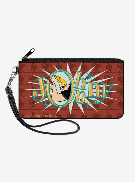 Johnny Bravo Title Logo and Flex Pose Turnss Zip Clutch Wallet | Hot Topic