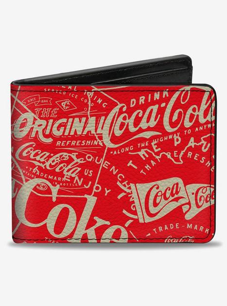 Coca-Cola Vintage Coca Cola Coke Icons and Ad Logos Bifold Wallet | Hot ...